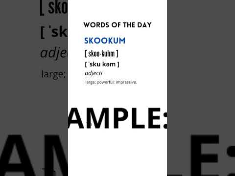 English Words of the Day - Globular - Skookum - Schadenfreude