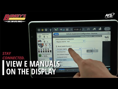 How To: View E Manuals on the Display | AFS Connect 1200 Display | Staying Connected with Birkey's