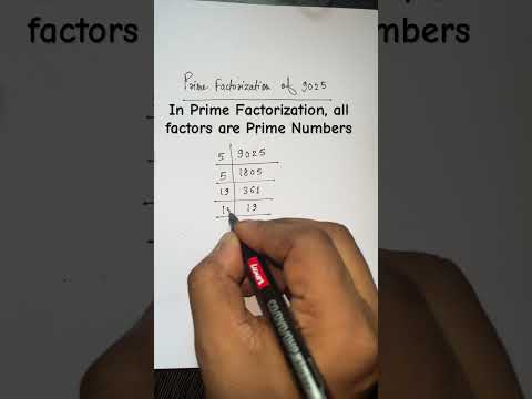 Prime Factorization of 9025 #maths #shorts #youtubeshorts #shortvideo