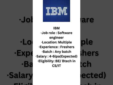 IBM Software engineer| OFF CAMPUS | Top companies hiring