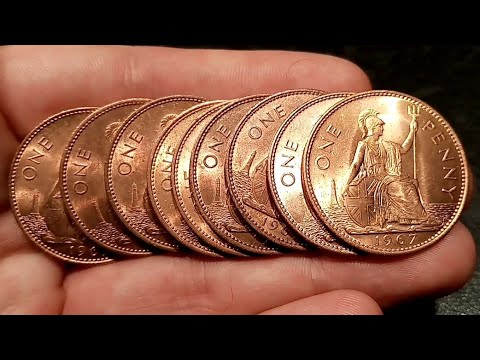 UK 1967 ONE PENNY Coin VALUE + REVIEW