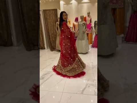 @sakshisindhi Wedding Long Trail Red Net Indian Fashion 2021 Traditional Walima Nikah 2021