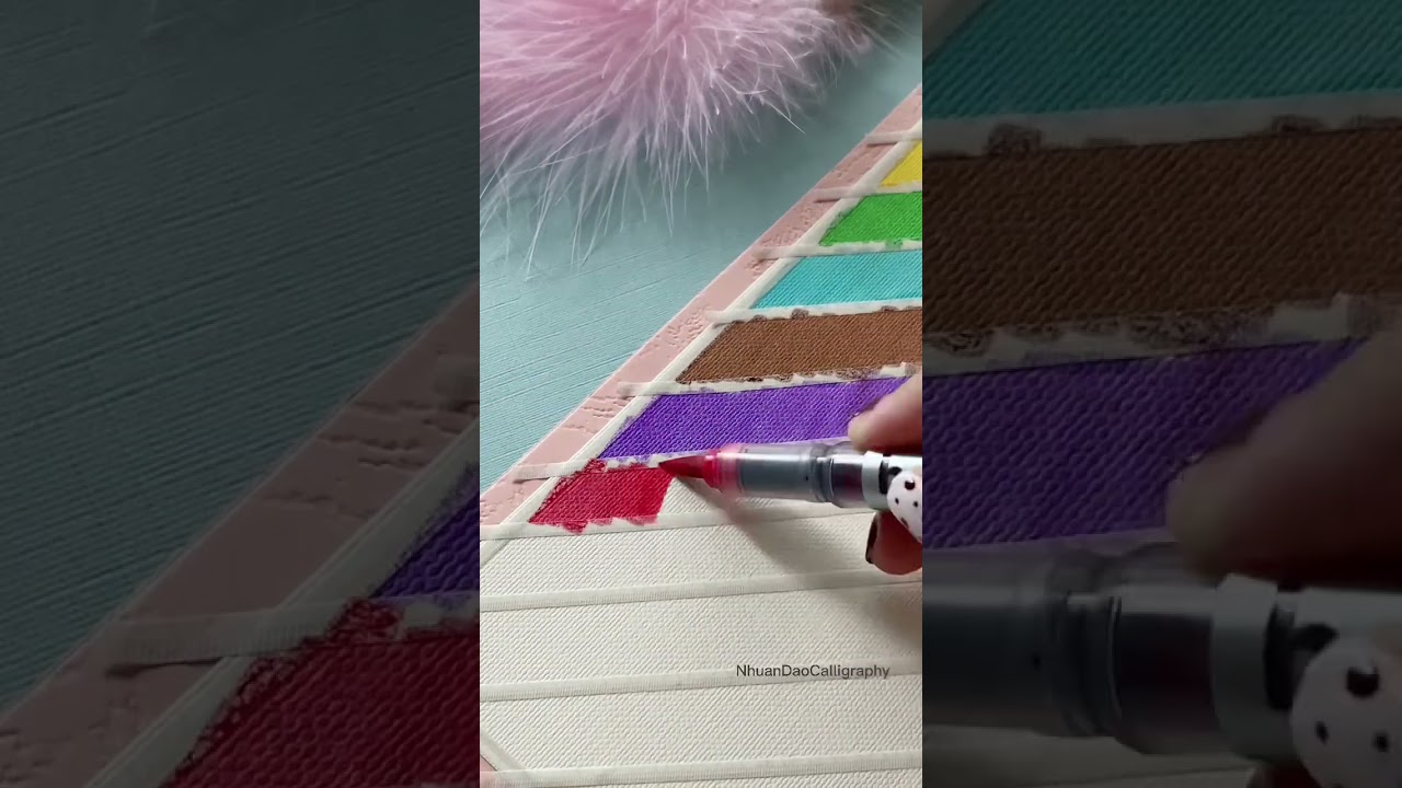 🥰Happy Womens Day DIY Greeting Card 🌹🥰#NhuanDaoCalligraphy #Calligraphy #shorts #DIY #cardmaking