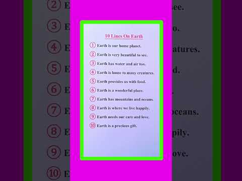 10 Lines On Earth in English/Essay On Earth in English/Earth Essay in English/Paragraph On Earth