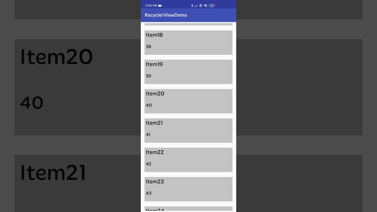 Recyclerview android example demo