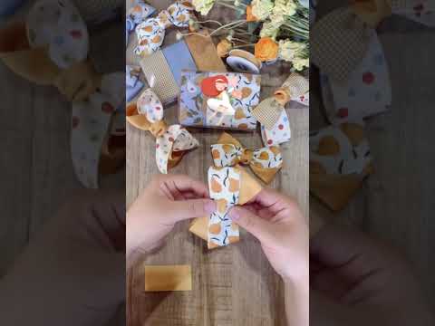 Yellow ribbon handmade hair bow tutorial