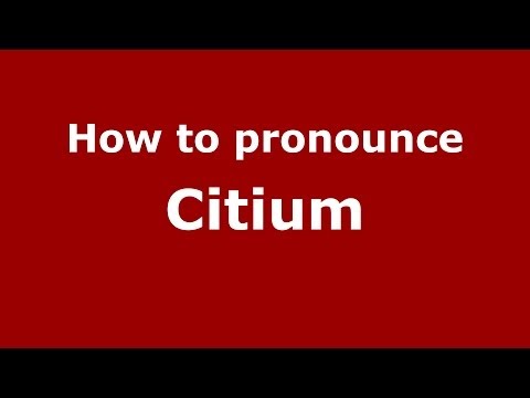 How to Pronounce Citium - PronounceNames.com