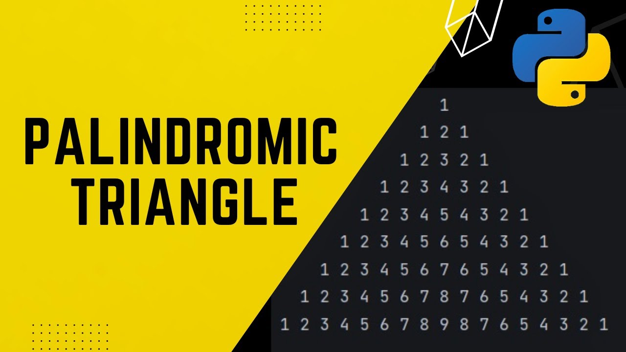 Make Palindromic Triangle Using Python.  #python #programming