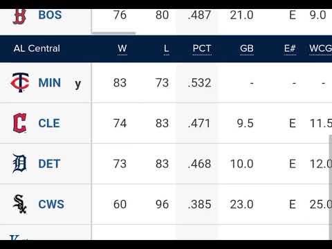 MLB STANDİNGS 2023 standings / 25/09/2023 major League baseball 2023 Standings