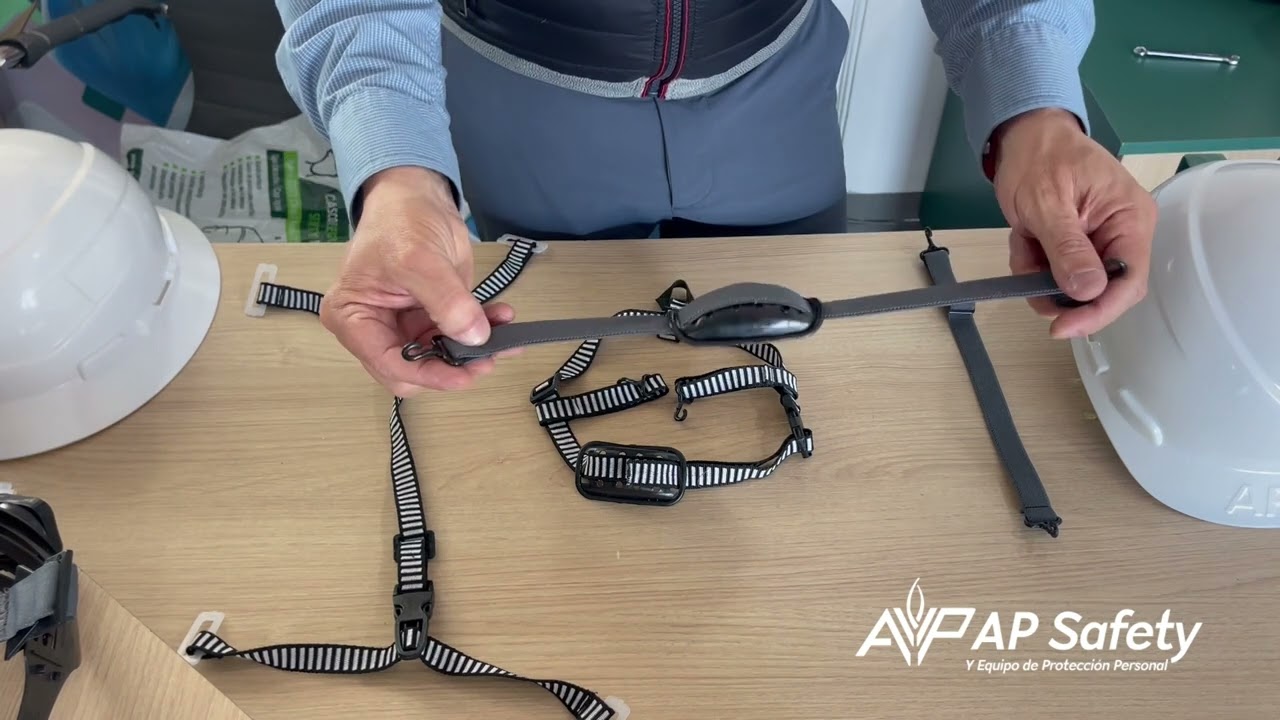 Conoce nuestros tipos de barbiquejo de AP SAFETY, instalacion barbiquejo 2 puntos.