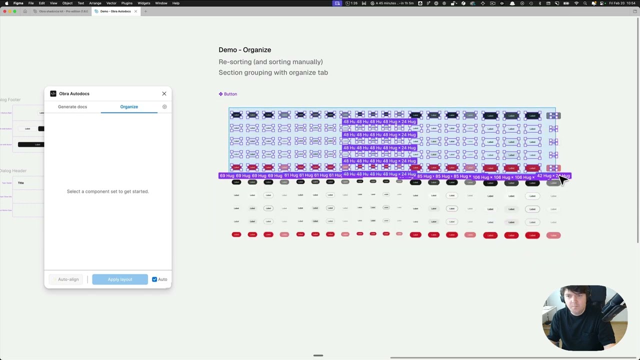 Obra Autodocs - Figma plugin for component documentation - Full demo