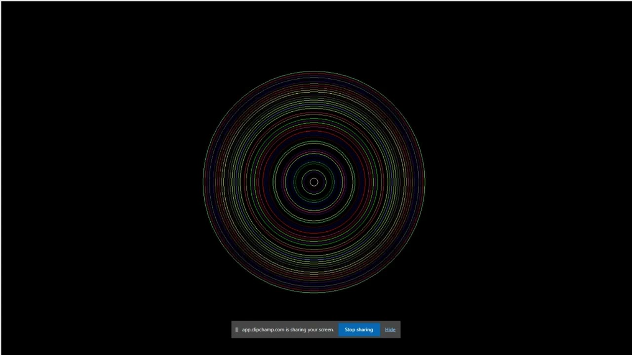 Concentric Colourful Circles Animation | Using C program | Using Code Blocks
