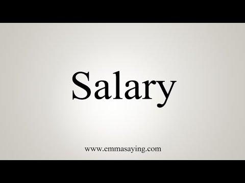 How To Say Salary