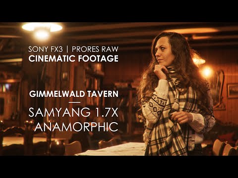 Cinematic Tavern in Swiss Alps | Sony FX3 & Samyang 1.7x Anamorphic adapter | ProRes RAW