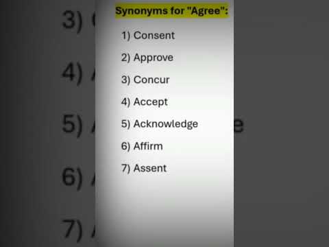 Synonyms for Agree #englishlanguagetest