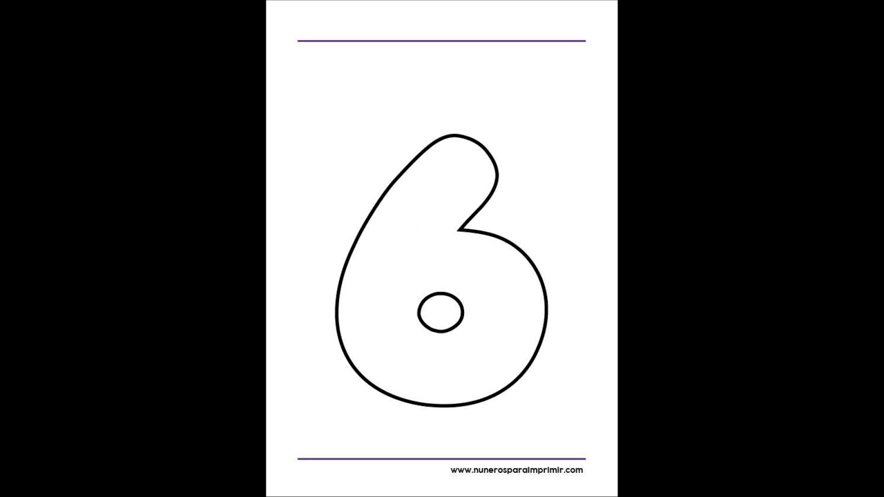 NUMERO 6 PARA IMPRIMIR - PLANTILLAS - MOLDES