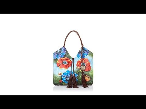 Sharif Leather Handpainted Tote Handbag