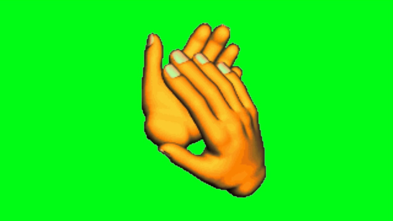 Clap Hands cartoon Green Screen animation