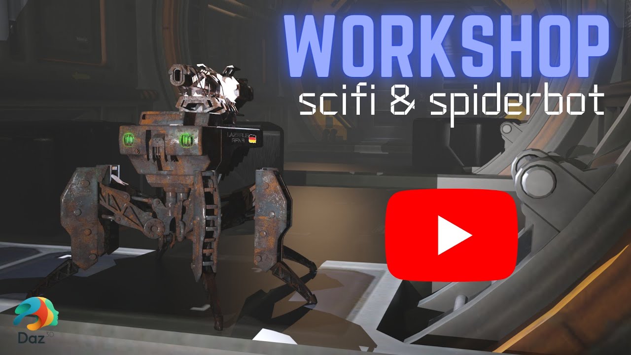 DAZ Studio | scifi & spiderbot WORKSHOP