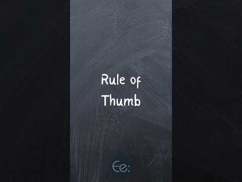 Rule of Thumb 👍 What Does It Mean? by English explained #phrases #idioms #expression #meaning #tips
