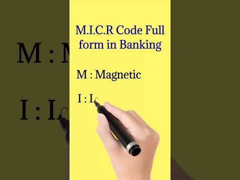 M.I.C.R Code full form | full form of M.I.C.R Code | #full form