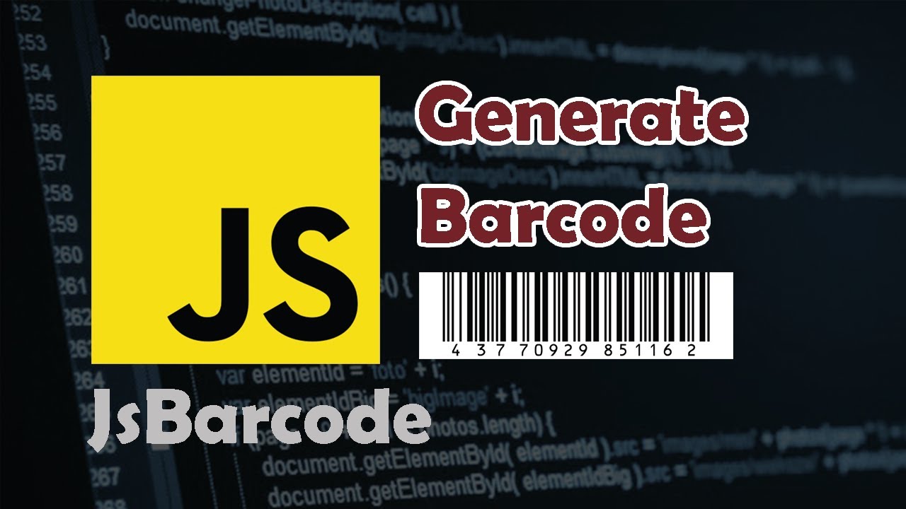 Javascript Tutorial: How to Generate Barcode in the Browser