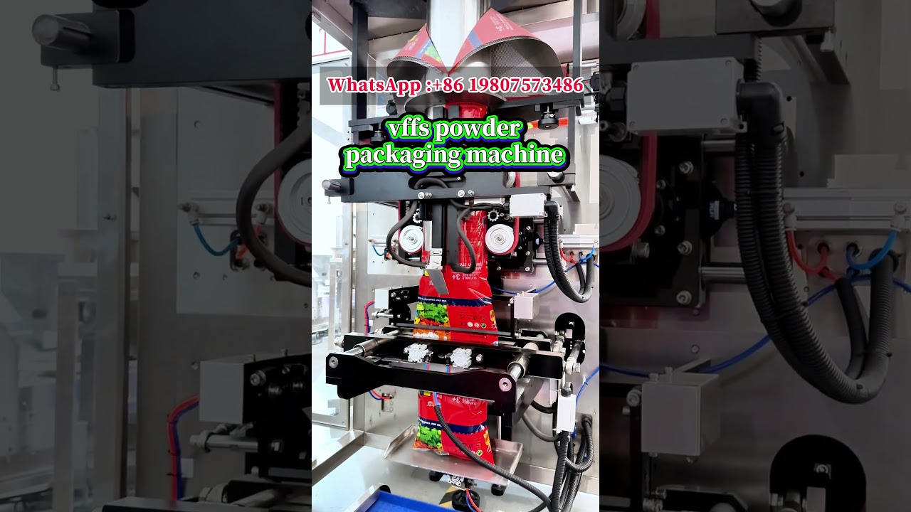 automatic pouch vffs powder packing machine can pack milk powder,protein powder,spice,flour#powder