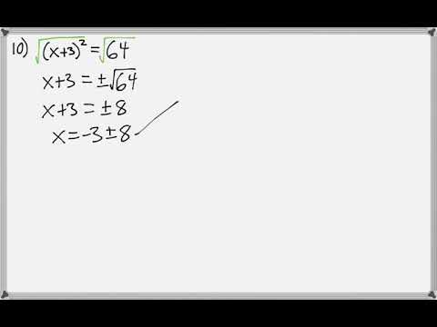 Math 119 : 9.1 #10 (Intermediate Algebra Tutorial : The Square Root Property)