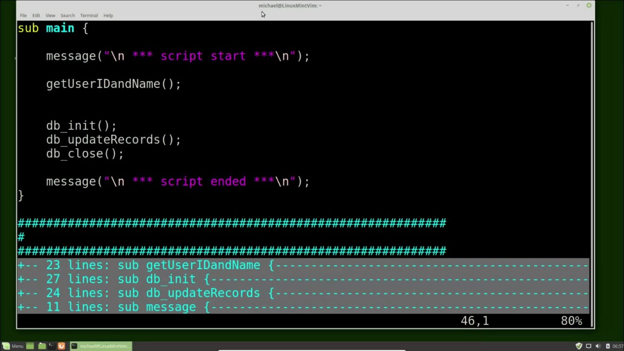 Vim (26)  Folding Text