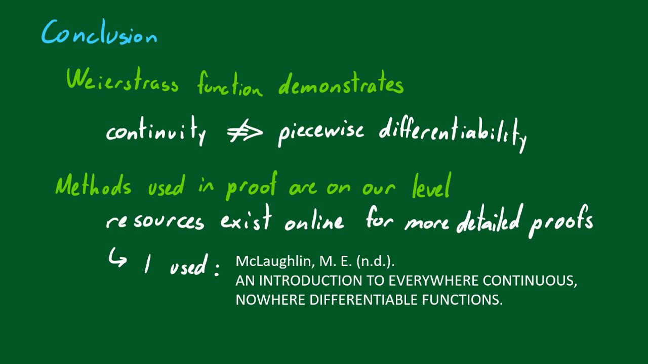 Honours Analysis Week 4 : A continuous nowhere differentiable function