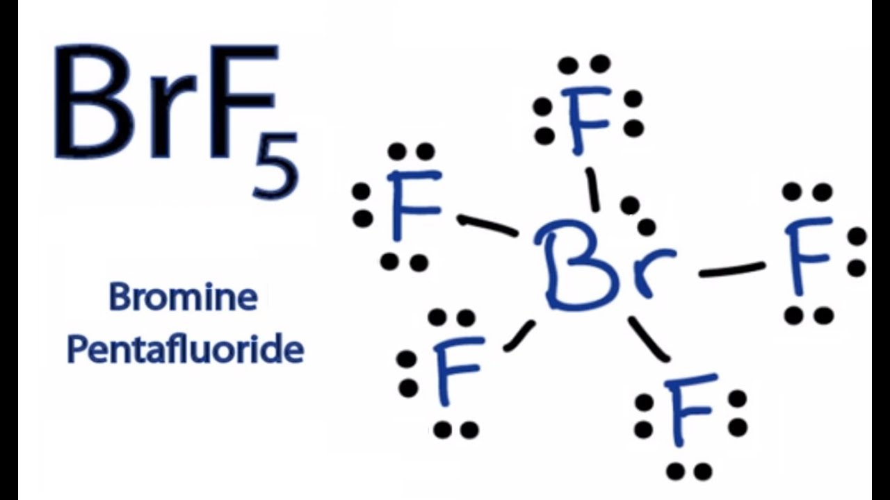 How to Draw the Lewis Dot Structure for BrF5: Bromine pentafluoride