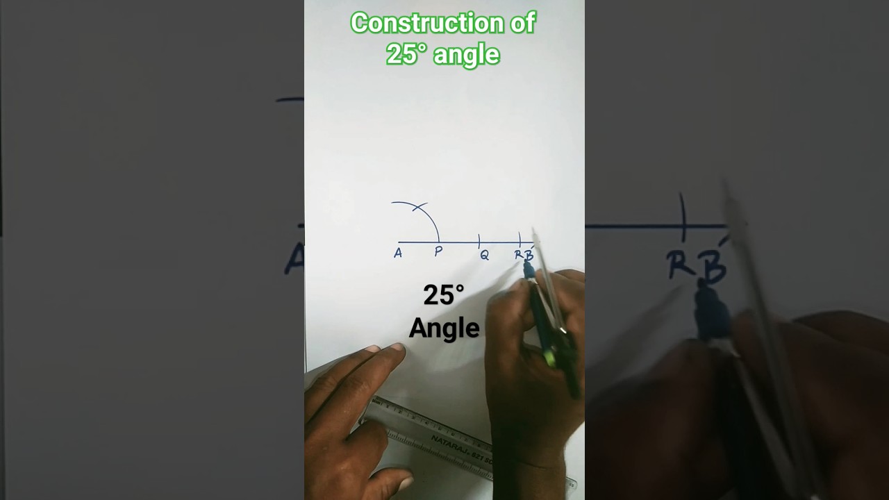 how to draw 25°angle with compass#shorts#viralshorts#viral tricks#easytricks#rb knowledge explore