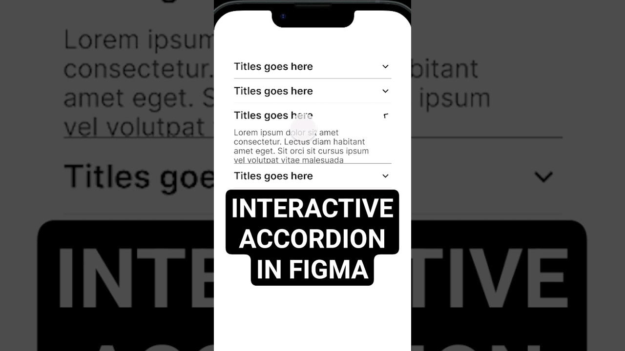 How to create an interactive accordion component in Figma tutorial #figma #uidesign #figmatutorial