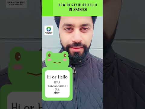How to speak Hi or Hello in Spanish : Hola ! #spanish #spanishlessons #spanishwords #shorts