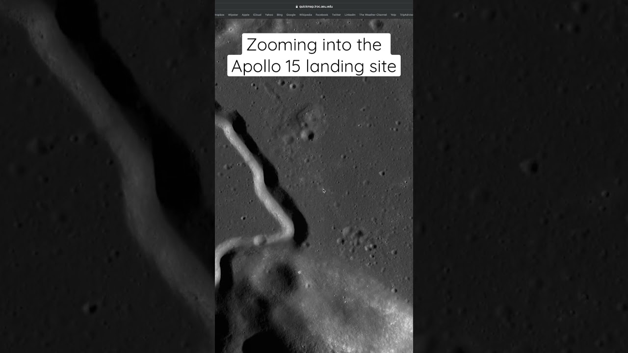 Zooming in to the Apollo 15 landing site
