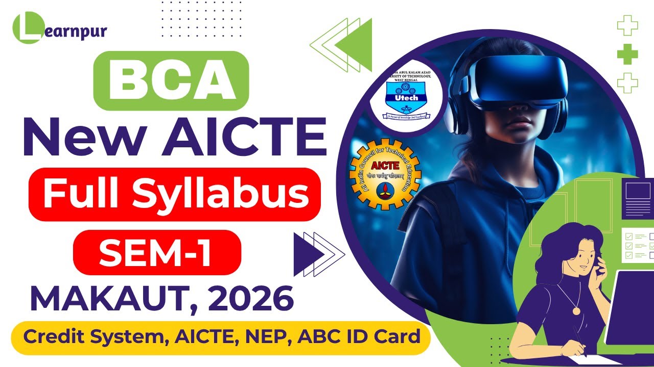 New BCA Full Syllabus 2025-26 📘 (Sem 1) | AICTE Approved | Subjects & Credit System Explained ✅