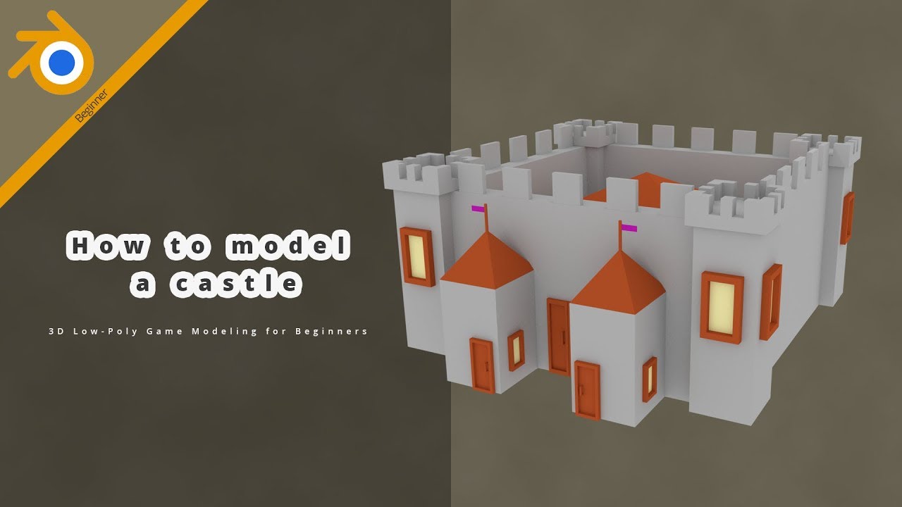 How to model a low-poly castle in Blender [2.7]