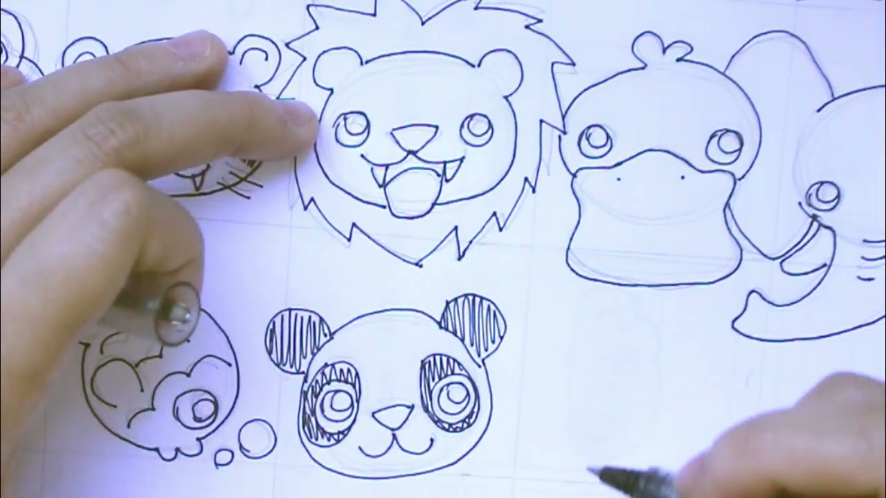 24 ANIMAIS fáceis de desenhar - COMO DESENHAR ANIMAIS?