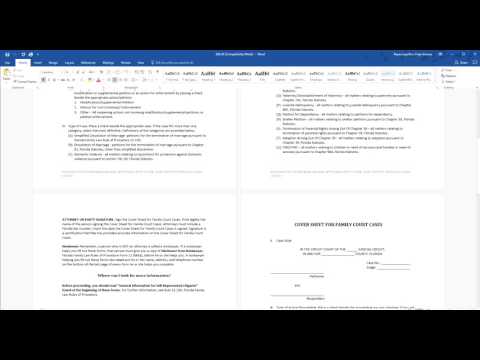 PREPARING SIMPLE DIVORCE FORMS - FLORIDA