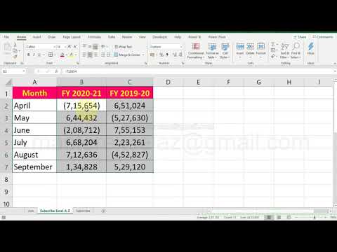 Negative number to brackets | Basic Tips & Tricks in excel