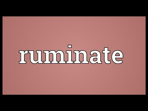Ruminate Meaning