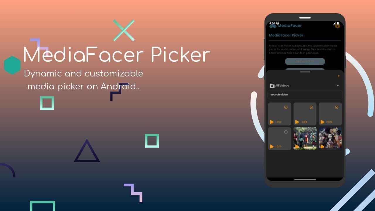How to build your own media picker with Mediafacer on android (code in description)