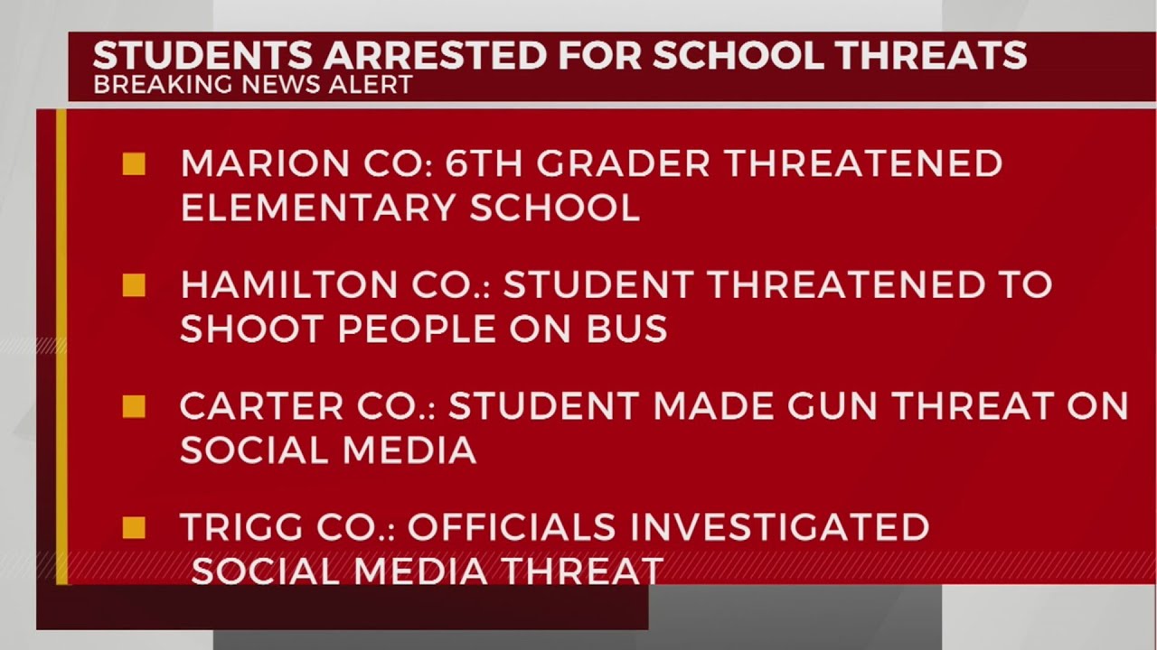 Students arrested for school threats in TN, KY