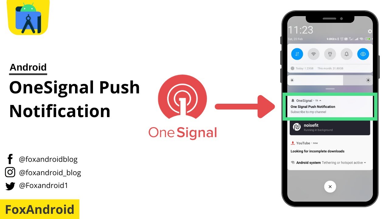 OneSignal Push Notification -  Android Studio Tutorial | Firebase Cloud Messaging with OneSignal
