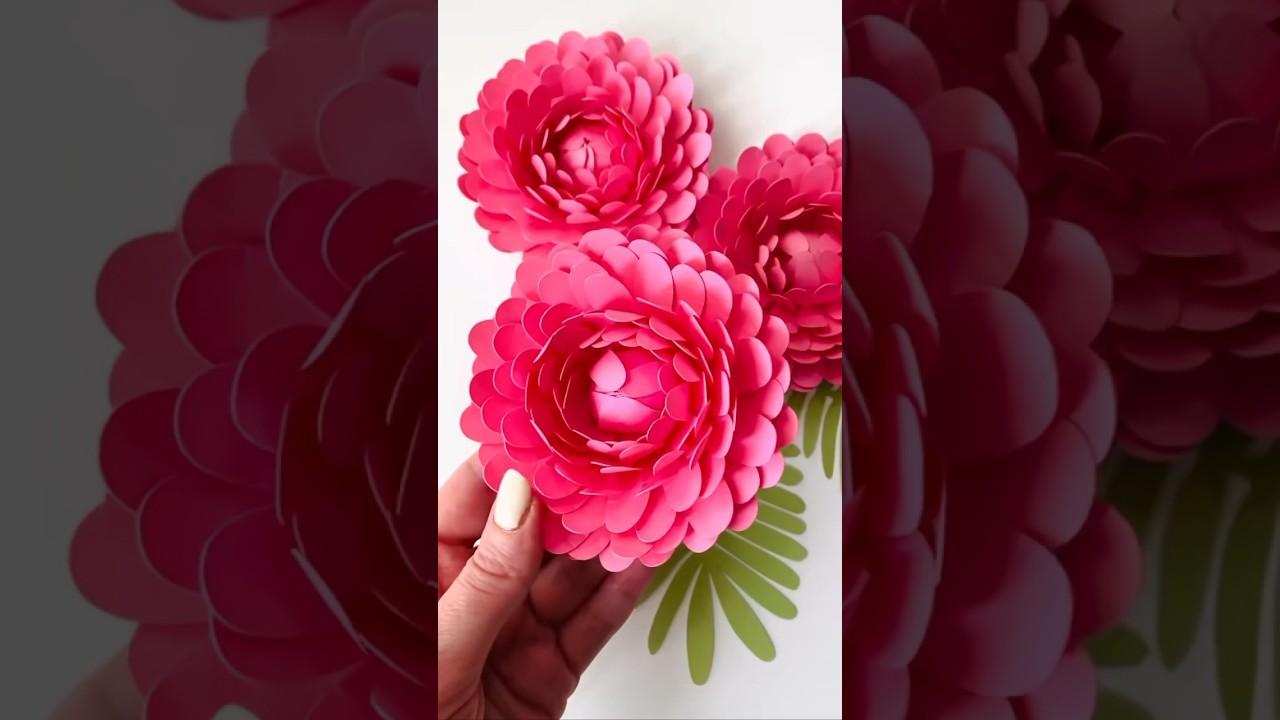 Paper Flower Craft, Digital SVG Template, Paper Crafting, Handmade Flowers, Crafty Mom, Paper Art