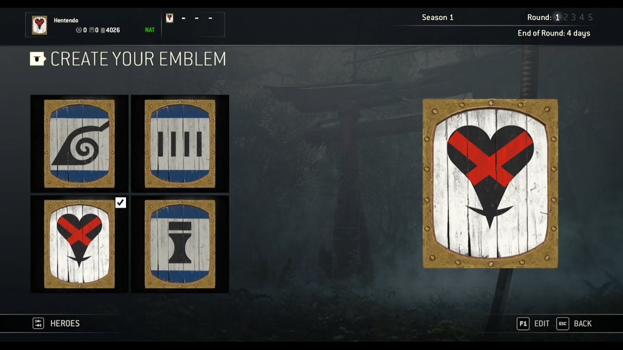 For Honor Emblem Tutorial: Heartless (Kingdom Hearts) // Samurai