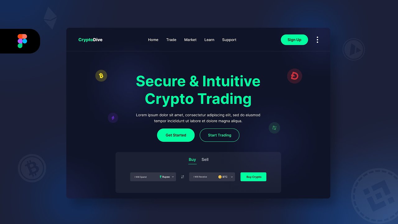 Cryptocurrency Website Design: Figma UI/UX Tutorial | Create Stunning Crypto Interfaces!