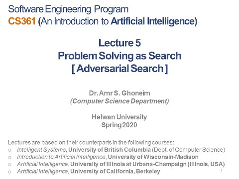 Intro to Artificial Intelligence 5 | Problem Solving as Search ...