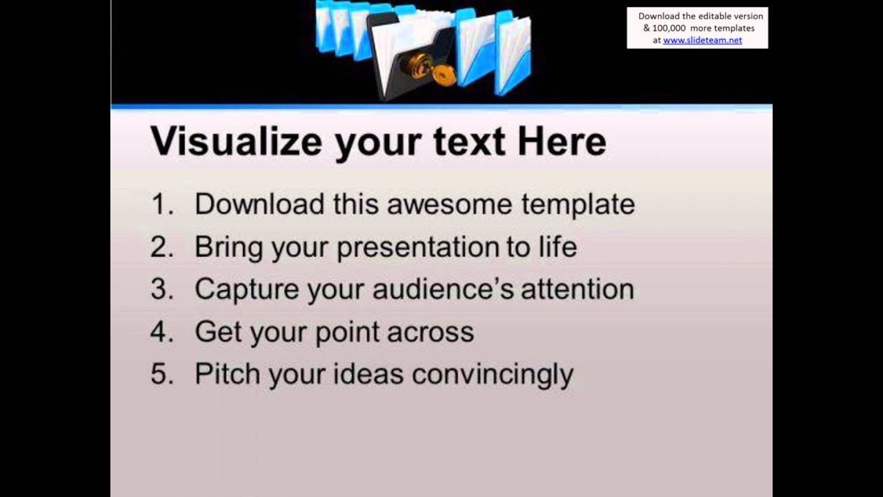 protecting the data folder security powerpoint templates ppt backgrounds for slides 0113 presentatio