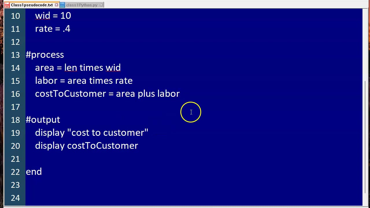 Video: pseudocode to python example